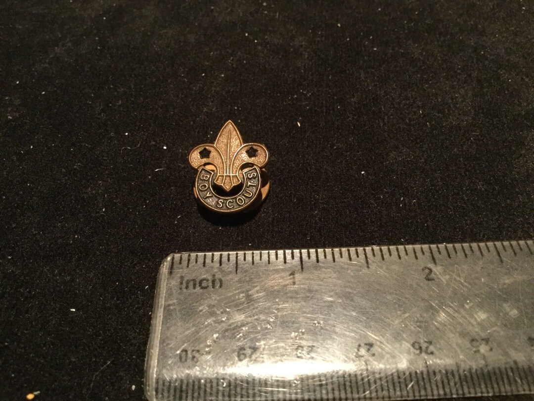 Vintage Brass and Black Scouts Badge - Etsy