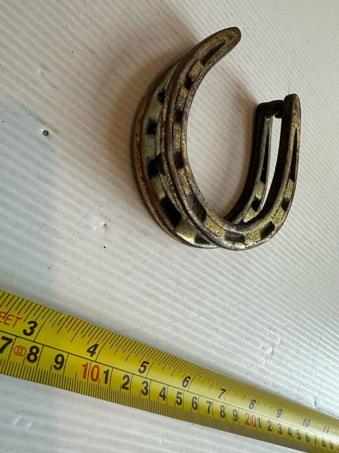 Pre-loved Lucky Horseshoe Metal Desk Letter Holder/rack Door Knocker - Etsy