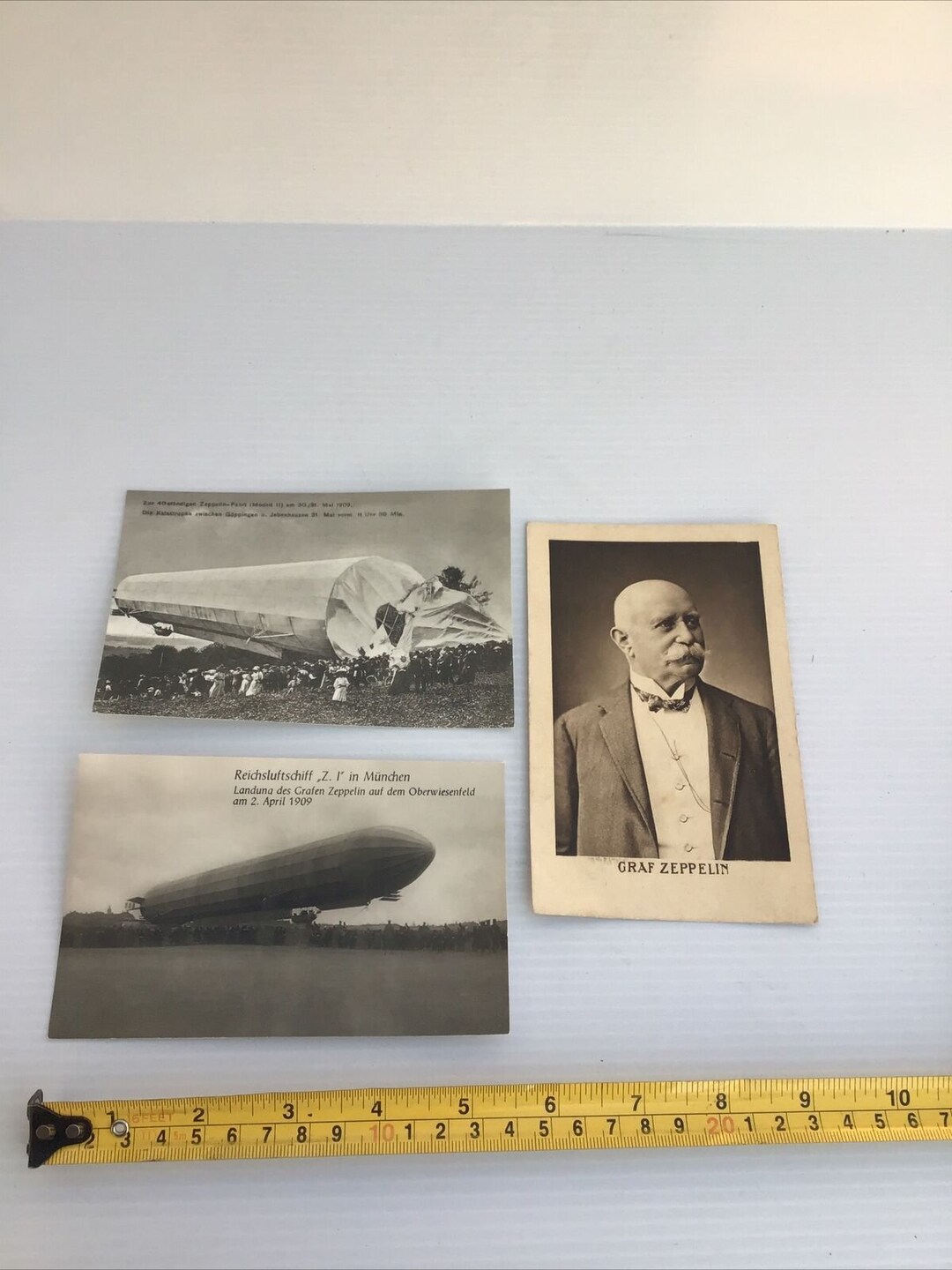 Vintage Collection of Three 1909 Zeppelin Postcards - Etsy