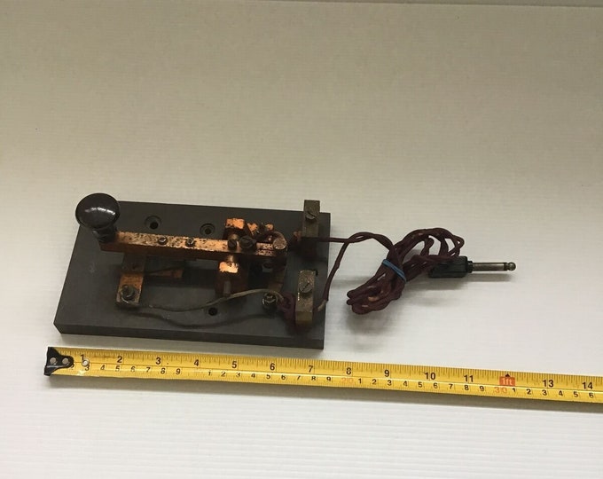 Vintage WW2 Metal and Brass Morse Code Key/tapper With Wired Jack - Etsy