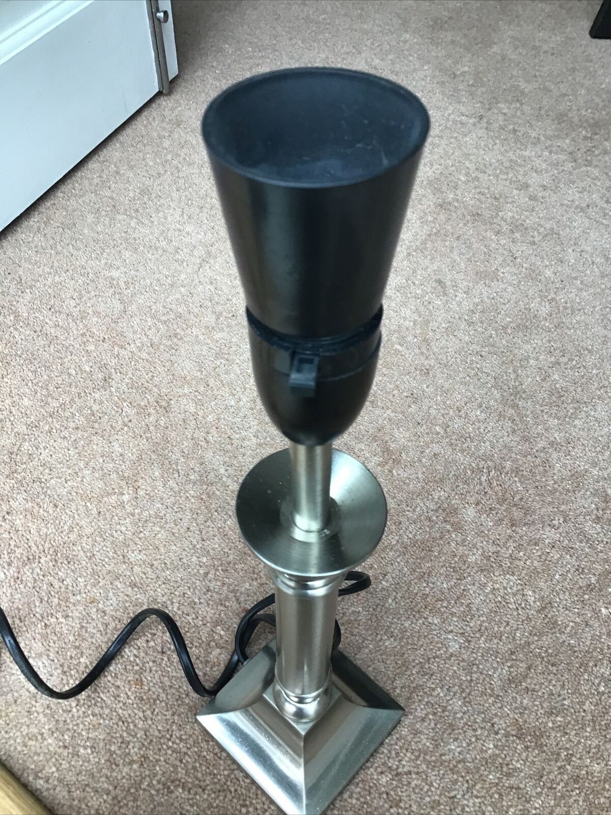 Metal Silver Effect Candelabra Style Lamp Base. in Working Order. - Etsy