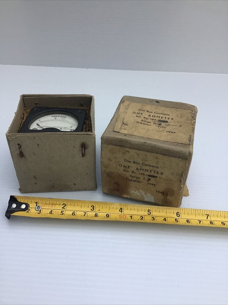 Vintage WW2 1944 Dated Ammeter in Original Box. Broad Arrow Marked - Etsy