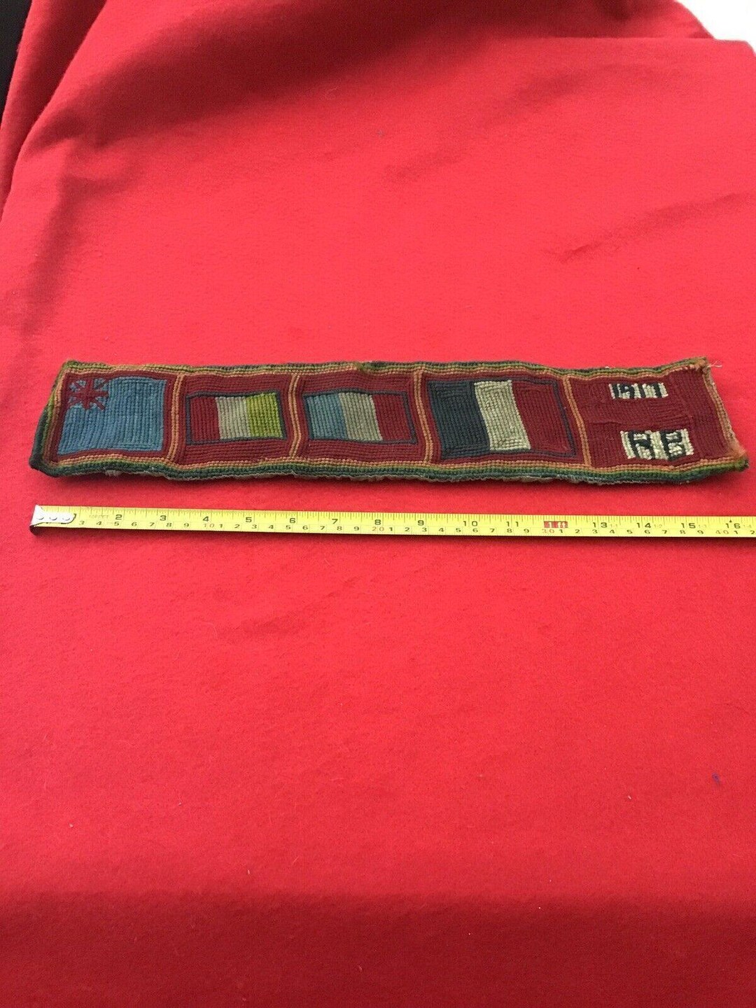 Ww1 Vintage Embroidery Showing Flags Dated 1917 - Etsy