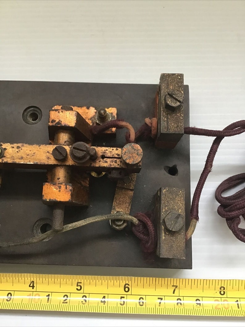 Vintage WW2 Metal and Brass Morse Code Key/tapper With Wired Jack - Etsy