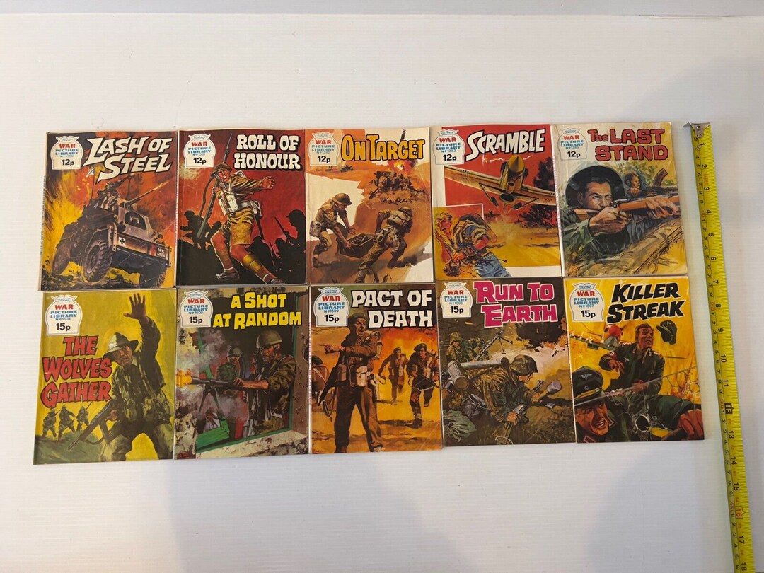 Ten off Pre Loved Vintage Assorted Fleetway War Picture Library Books ...