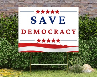 Democracy Sign - Etsy