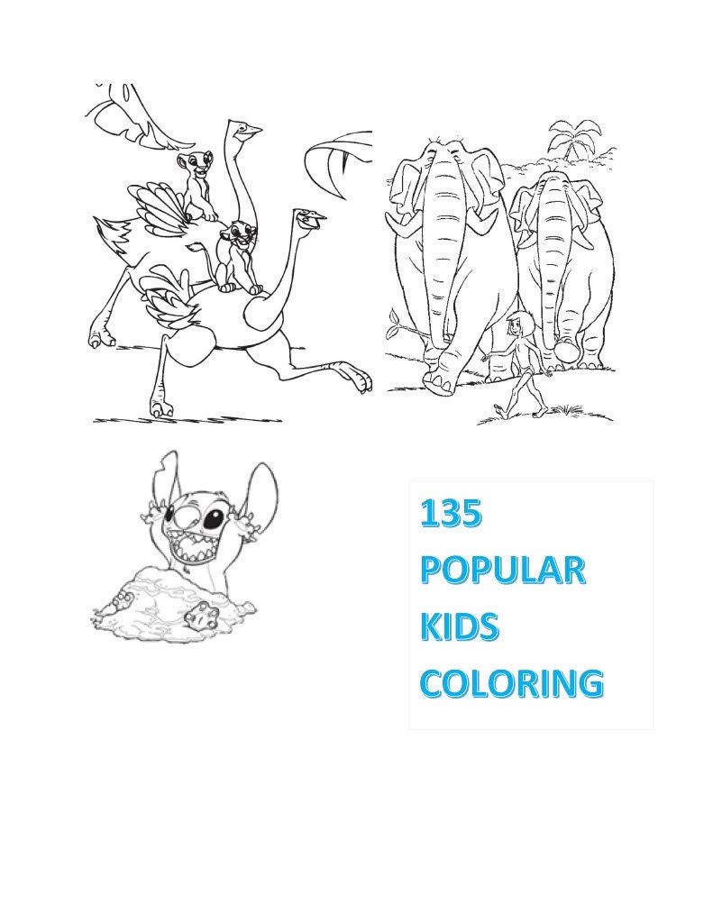 Popular Kids Coloring Pages - Etsy