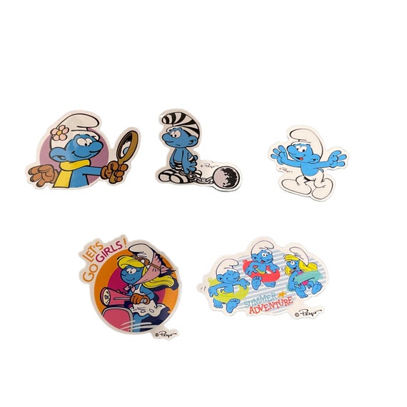 The Smurfs 5 PCS 2 Vinyl Decal Stickers - Etsy