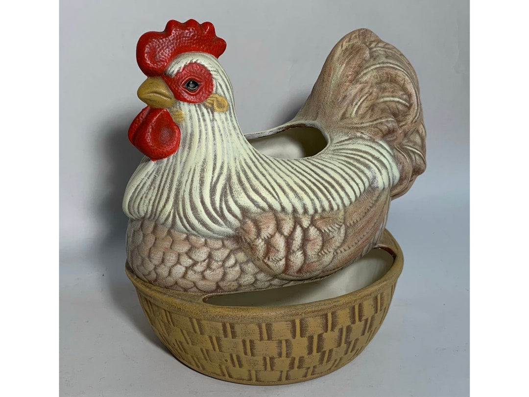 80s Chicken/hen Ceramic Succulent Planter / Kitschy - Etsy