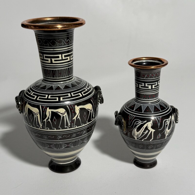 Greek Key Vase - Etsy