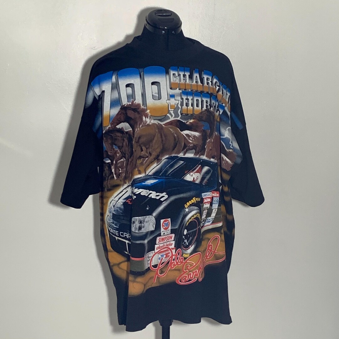 1997 NASCAR Dale Earnhardt 700 Charging Horses All Over Print Graphic T ...