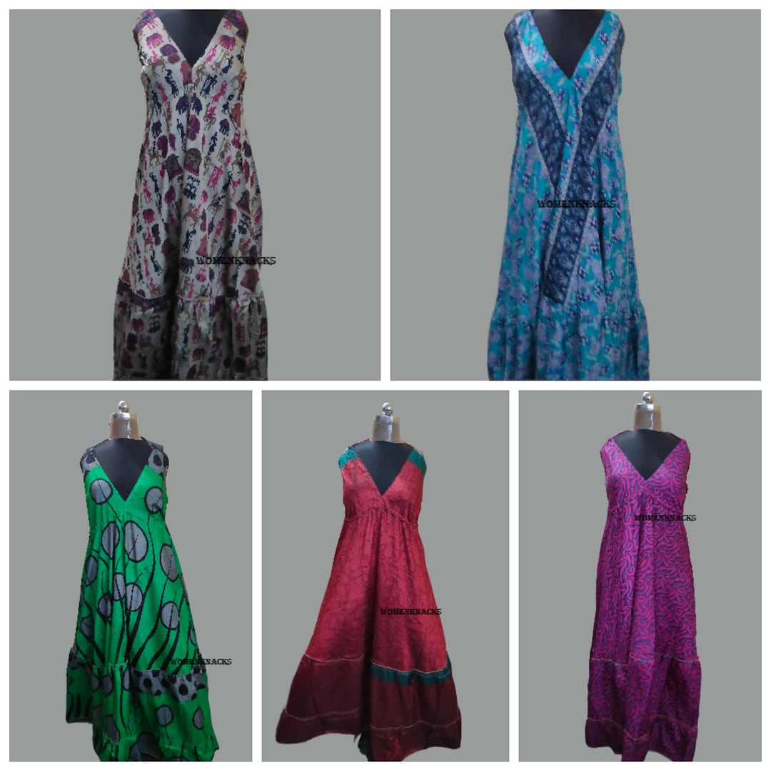 Handmade Silk Halter Maxi Dress, Boho Kimono Style, Party Dress - Etsy