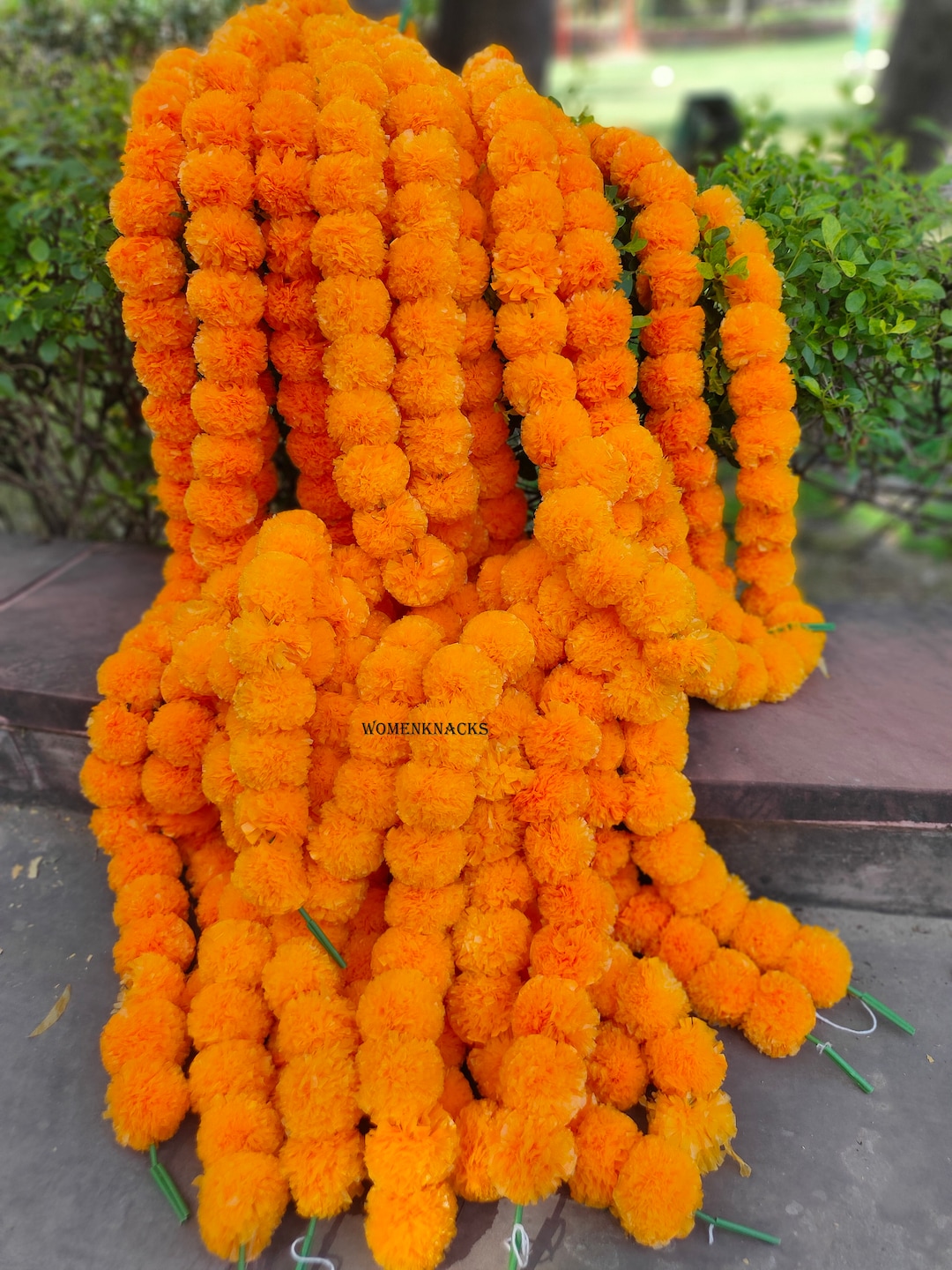 Indian Marigold Garlands for Wedding Decoration Backdrops Mehndi ...