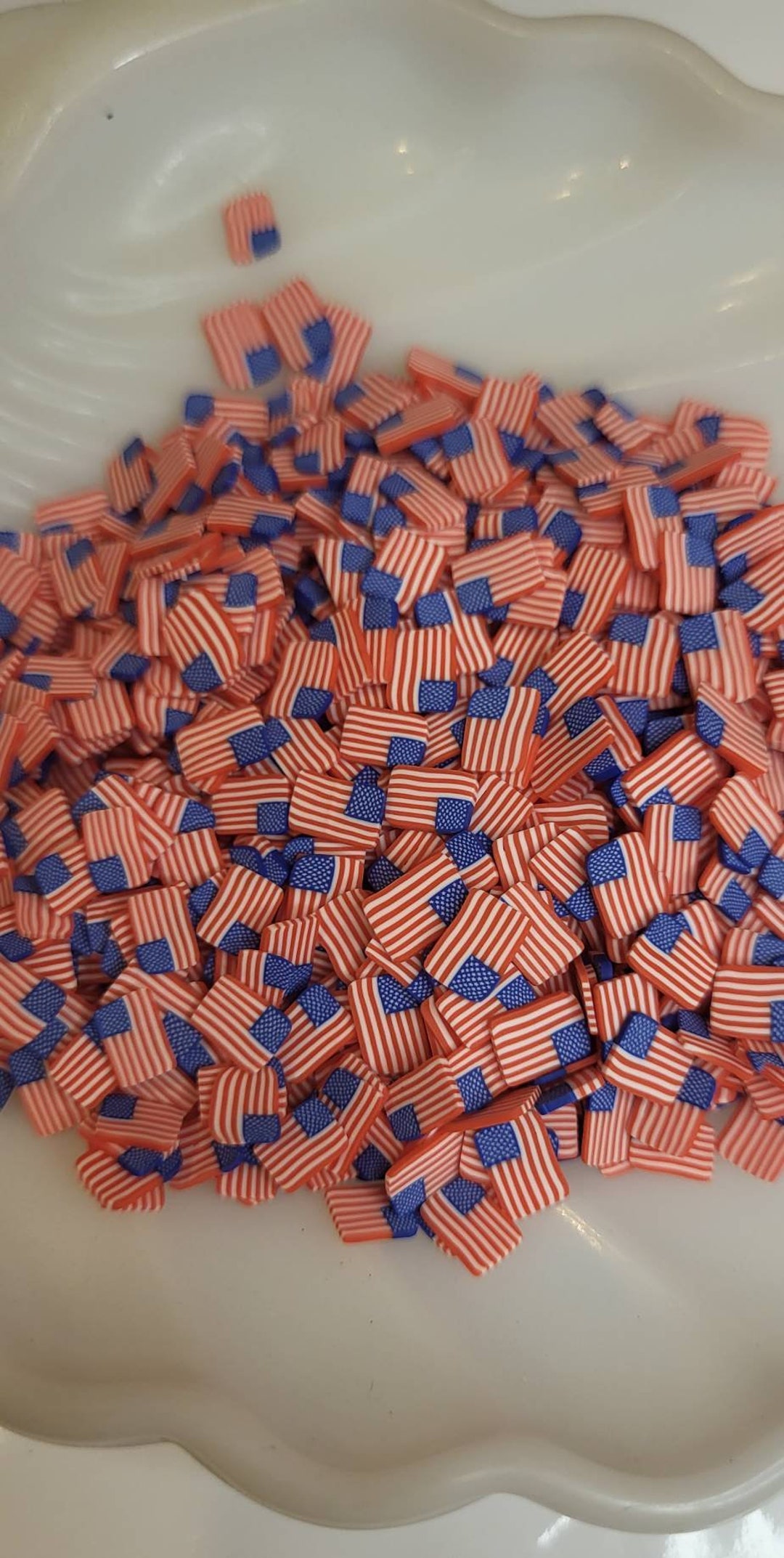 American Flag Polymer Clay Slices - Etsy