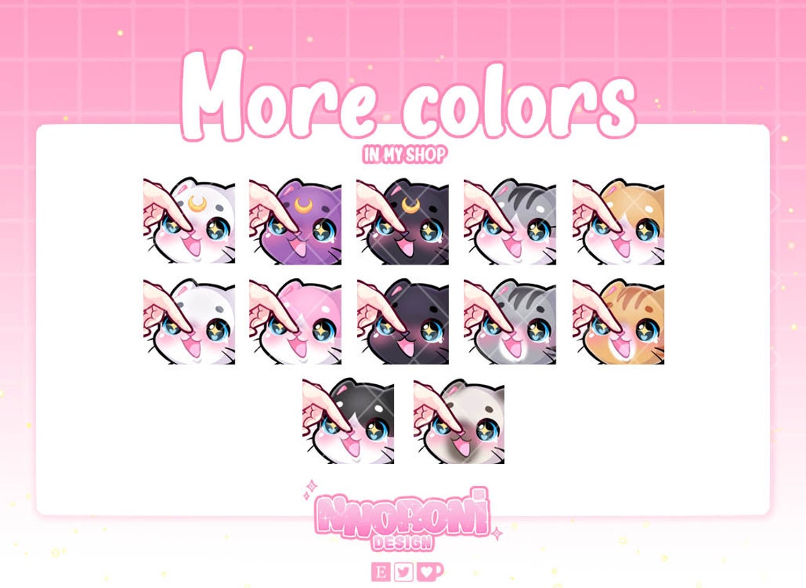 ANIMATED Boop Black Cat Emotes - Twitch Emotes / Penguin Emotes ...