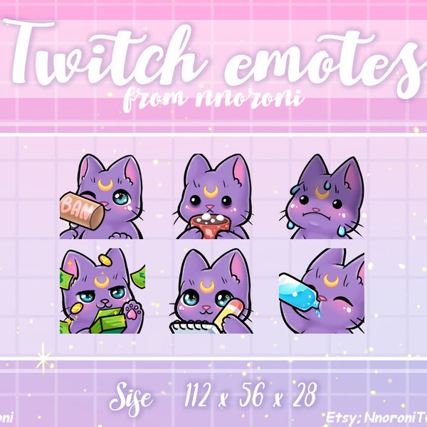 4 Sailor Moon Emotes, Twitch - Etsy