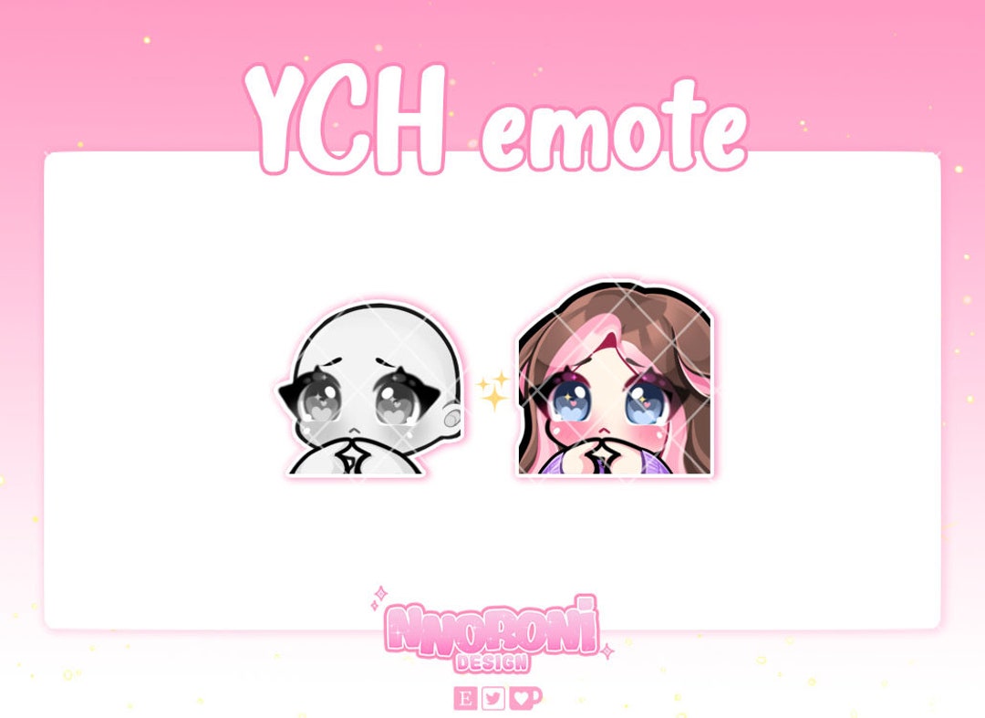 STATIC!! YCH Twitch Custom Emotes SHY Comission - Twitch Emotes ...