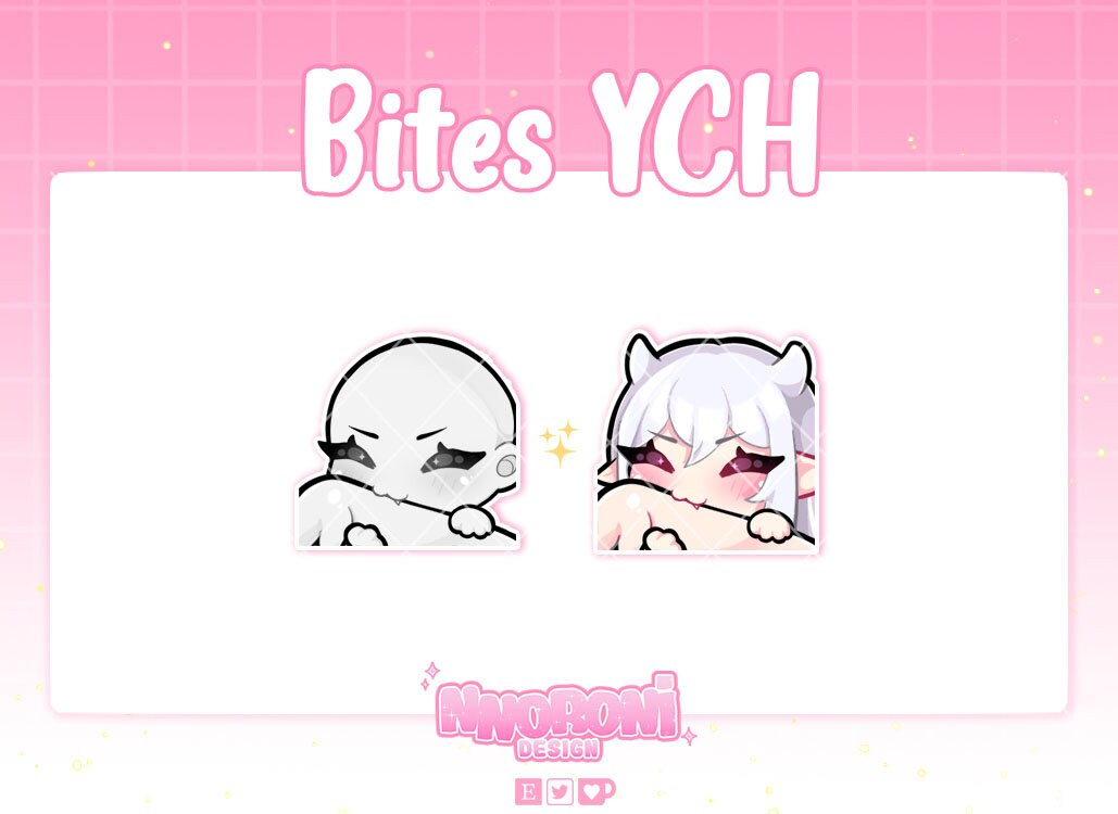 ANIMADO YCH Twitch emotes personalizados BITE comission twitch emotes ...