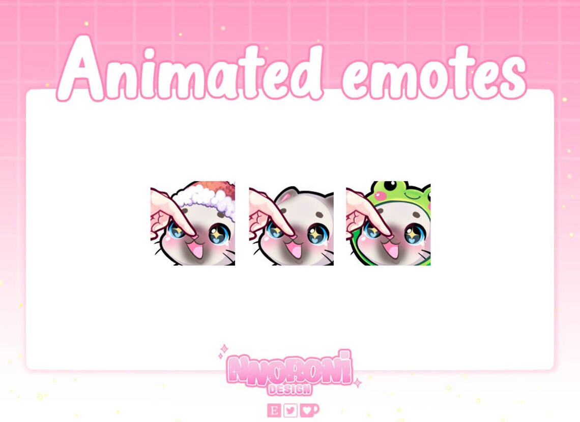 ANIMATED Boop Siamese Cat Emotes - Twitch Emotes / Penguin Emotes ...