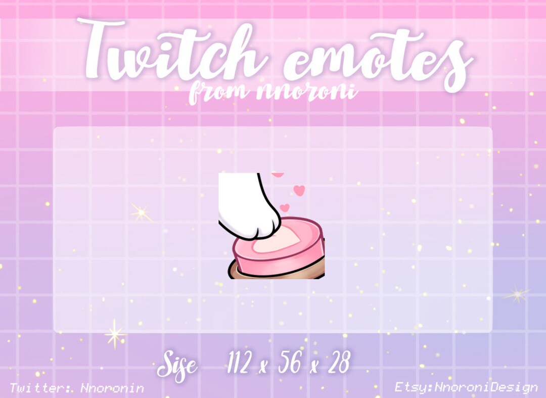 Love Button ANIMATED White Cat / Rabbit Emotes - Twitch Emotes / Sub ...