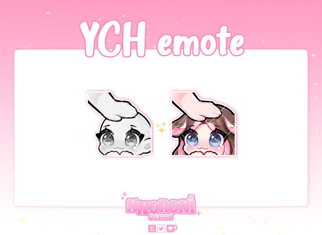 STATIC!! YCH Twitch Custom Emotes HEADPAT Comission - Twitch Emotes ...