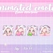 ANIMATED 1 Set Cute Chibi Cat Girl Emote Silver Hair Brown Eyes Twitch ...