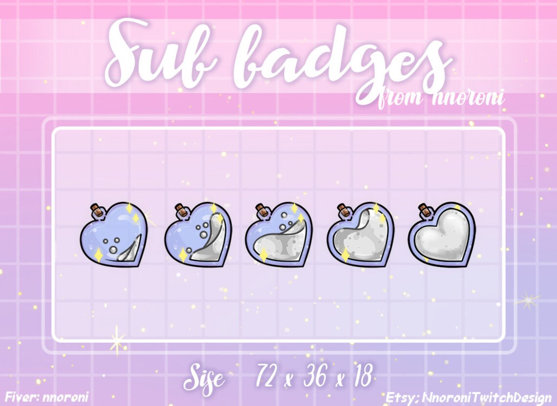 Silver Heat Bottle Sub Badges Twitch Badges/ Twitch Emotes / - Etsy