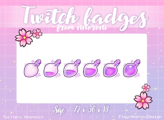 Purple Bottle Sub Badges Twitch Badges/ Twitch Emotes / - Etsy