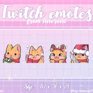 ANIMATED New Year Red Cat - Twitch Emotes / Sub Badges / Custom Emotes ...