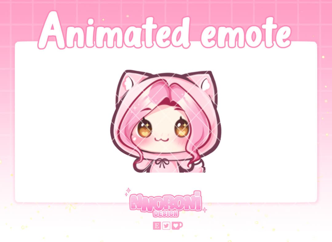 Wiggle Girl Emote Pink Hair Brown Eyes - Twitch Emote | Animated Emote ...