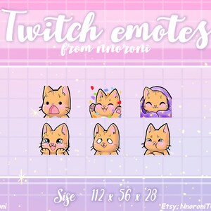 2 Set ANIMATED Red Cat - Twitch Emotes / Twitch Emotes/ Kawaii Emotes ...