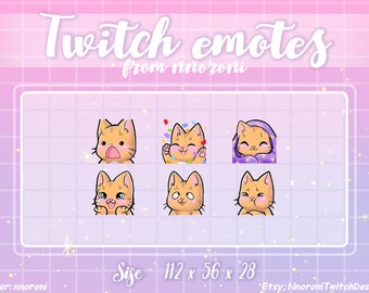 4 Set ANIMATED Red Cat Twitch Emotes / Twitch Emotes/ Kawaii | Etsy