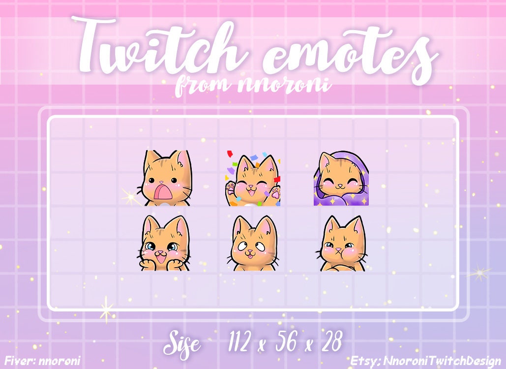 2 Set ANIMATED Red Cat Twitch Emotes / Twitch Emotes/ Kawaii - Etsy