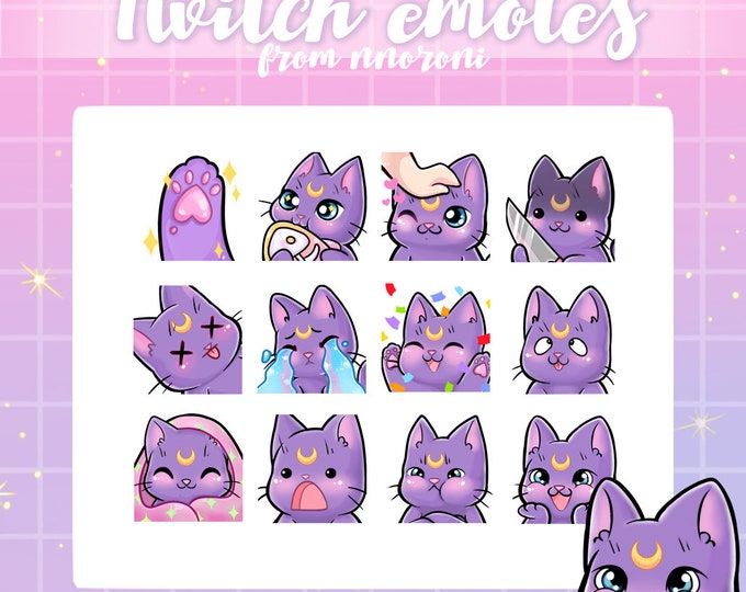 Moon Night Twitch Sub Badges |dark Fantasy Streamer Icons | Midnight ...