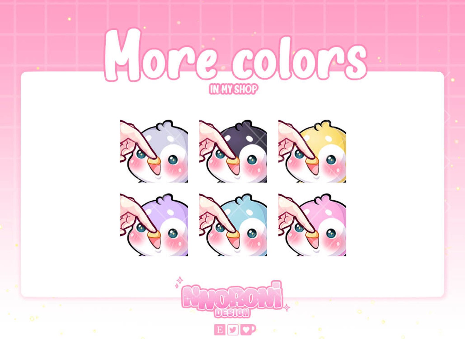 ANIMATED Boop Penguin Black Emotes - Twitch Emotes / Penguin Emotes ...