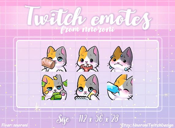 4 Set ANIMATED White Gray Red Cat Twitch Emotes / Twitch | Etsy