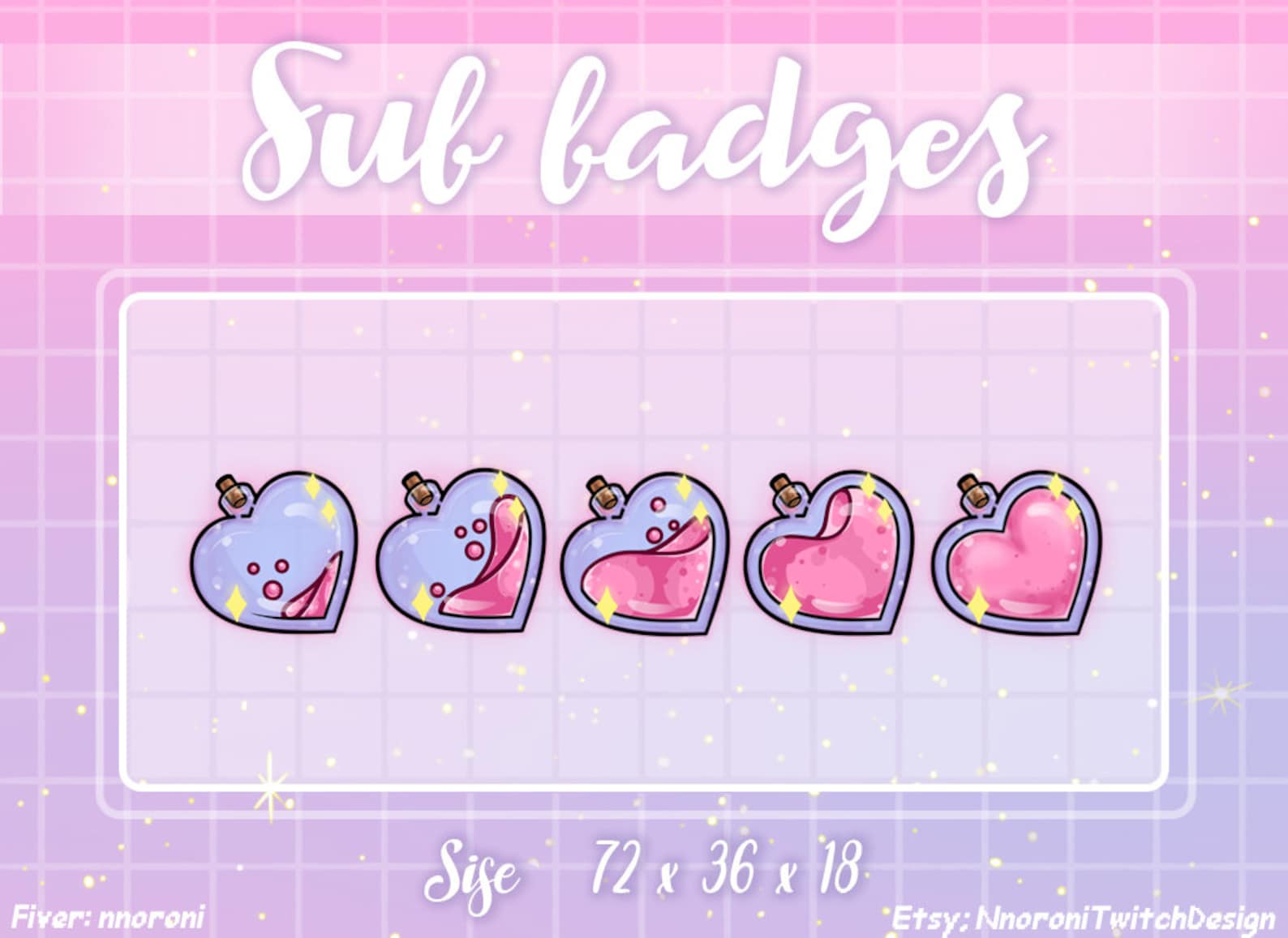 Pink Heat Bottle Sub Badges Twitch Badges/ Twitch Emotes / - Etsy
