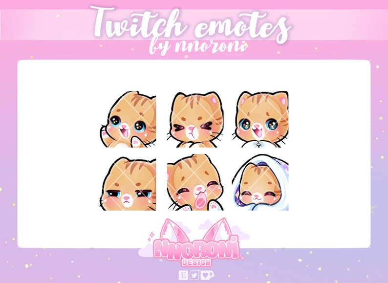 3 Set ANIMATED NEW Cat Emotes Red - Twitch Emotes / Penguin Emotes ...