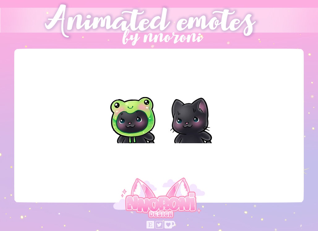 ANIMATED WIGGLE Emote Black Cat Twitch Emotes / Animated - Etsy