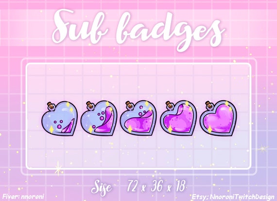 Purple Heat Bottle Sub Badges Twitch Badges/ Twitch Emotes / | Etsy