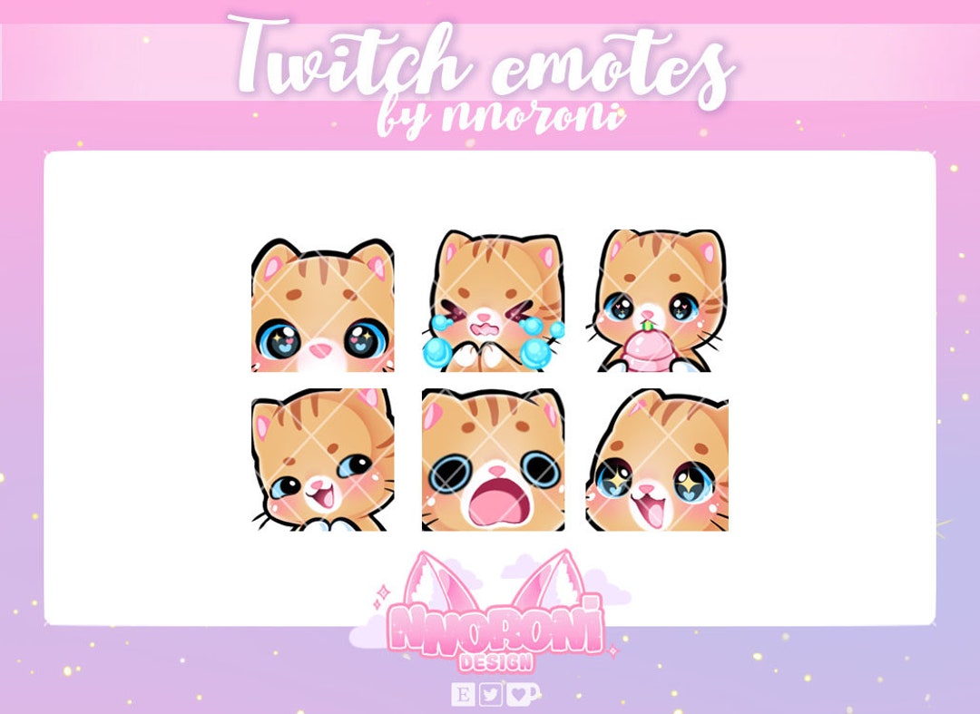 2 Set ANIMATED NEW Cat Emotes Red - Twitch Emotes / Penguin Emotes ...