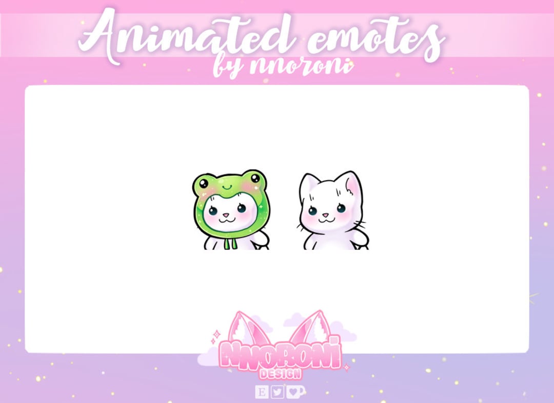 ANIMATED WIGGLE Emote White Cat - Twitch Emotes / Animated Emotes ...