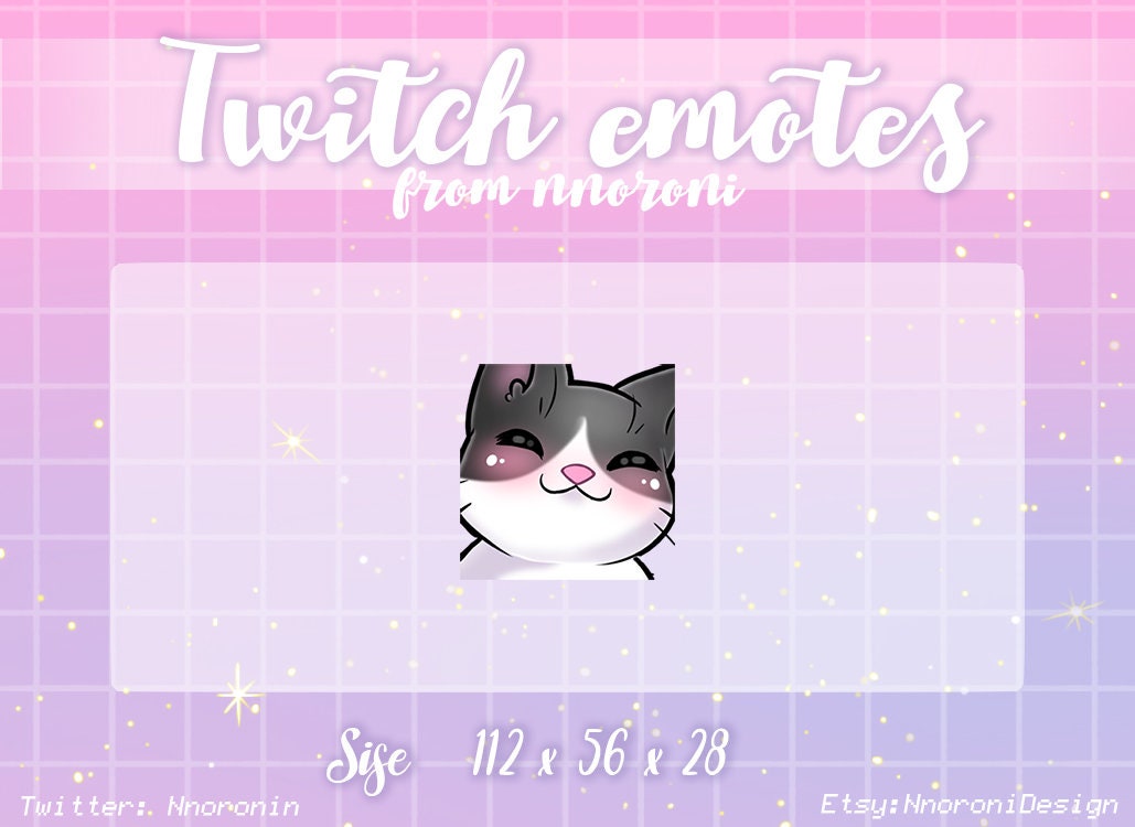 Baile ANIMADO Blanco Negro Gato Emotes Twitch Emotes / sub insignias ...