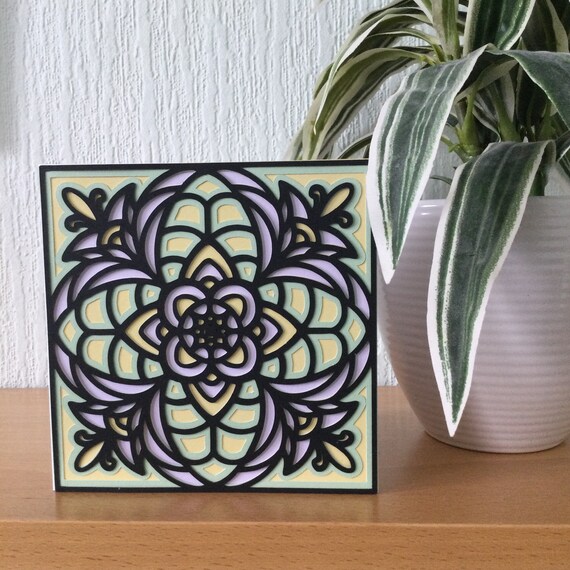 Mandala Cards Blank Inside Layered Cards Framing Cards - Etsy