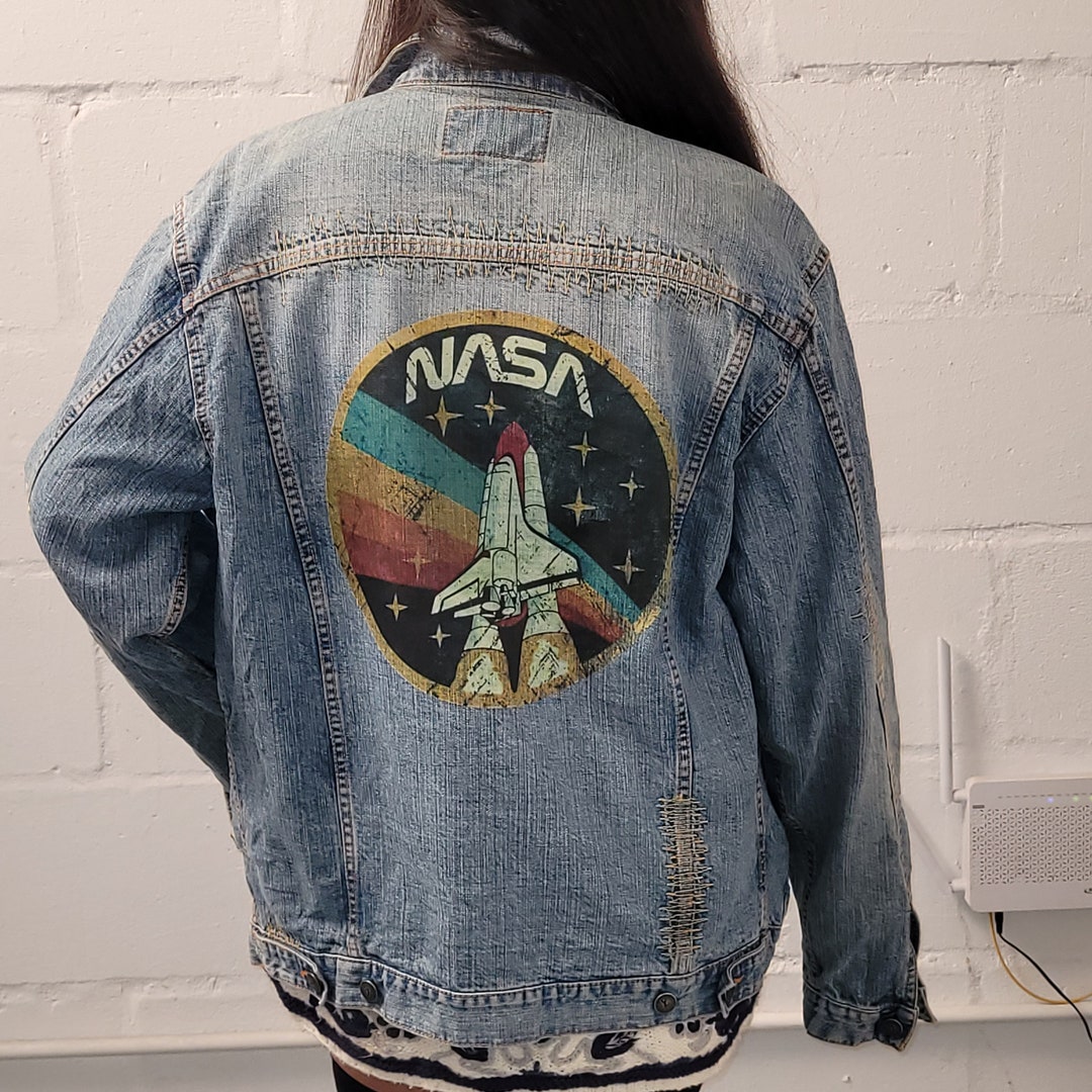 Nasa Customised Vintage 80's 90's Trucker Denim Jeans - Etsy Canada