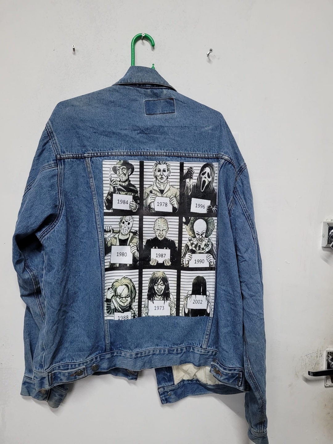 Horror Halloween Customised Vintage 80's 90's Trucker Denim Jeans ...