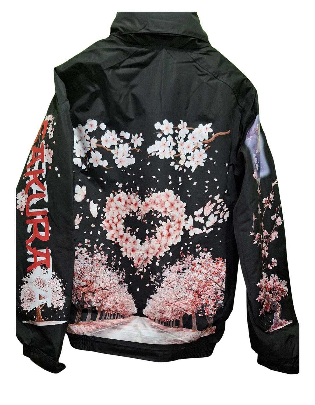 Bomber Jacket With Japanese Sakura Design – Stylish and Warm Outerwear ...