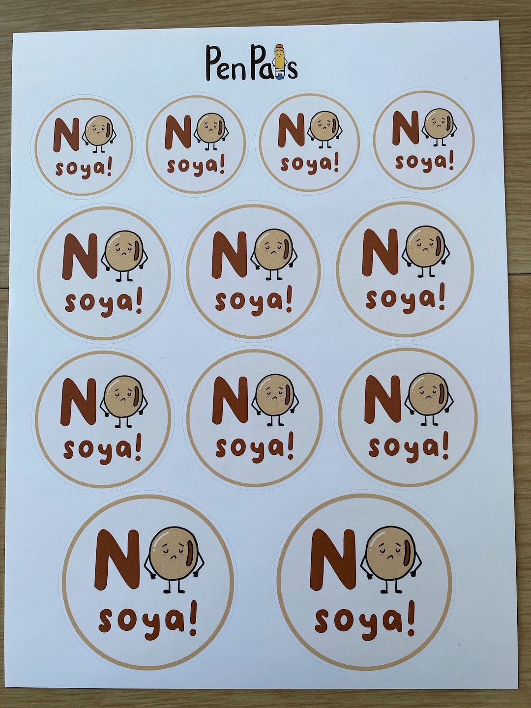 Soya Allergy Stickers / Soya Free / Allergy Alert / Lunchbox Stickers ...