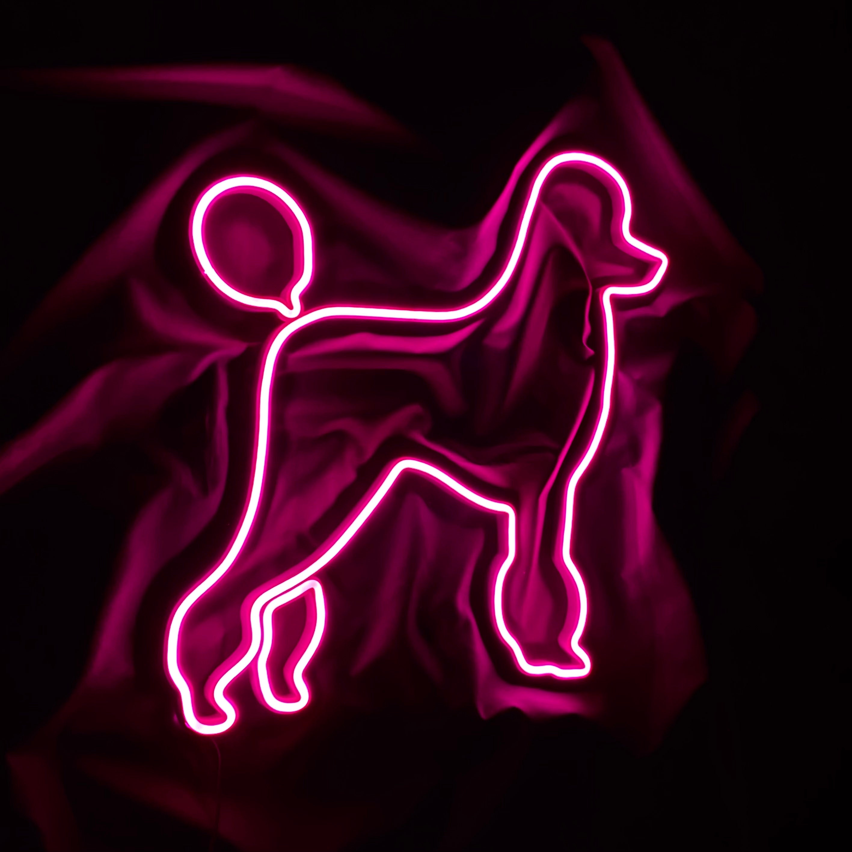 Poodle Neon Sign Pet Shop Sign Animal Neon Sign Neon Sign Dog Poodle ...