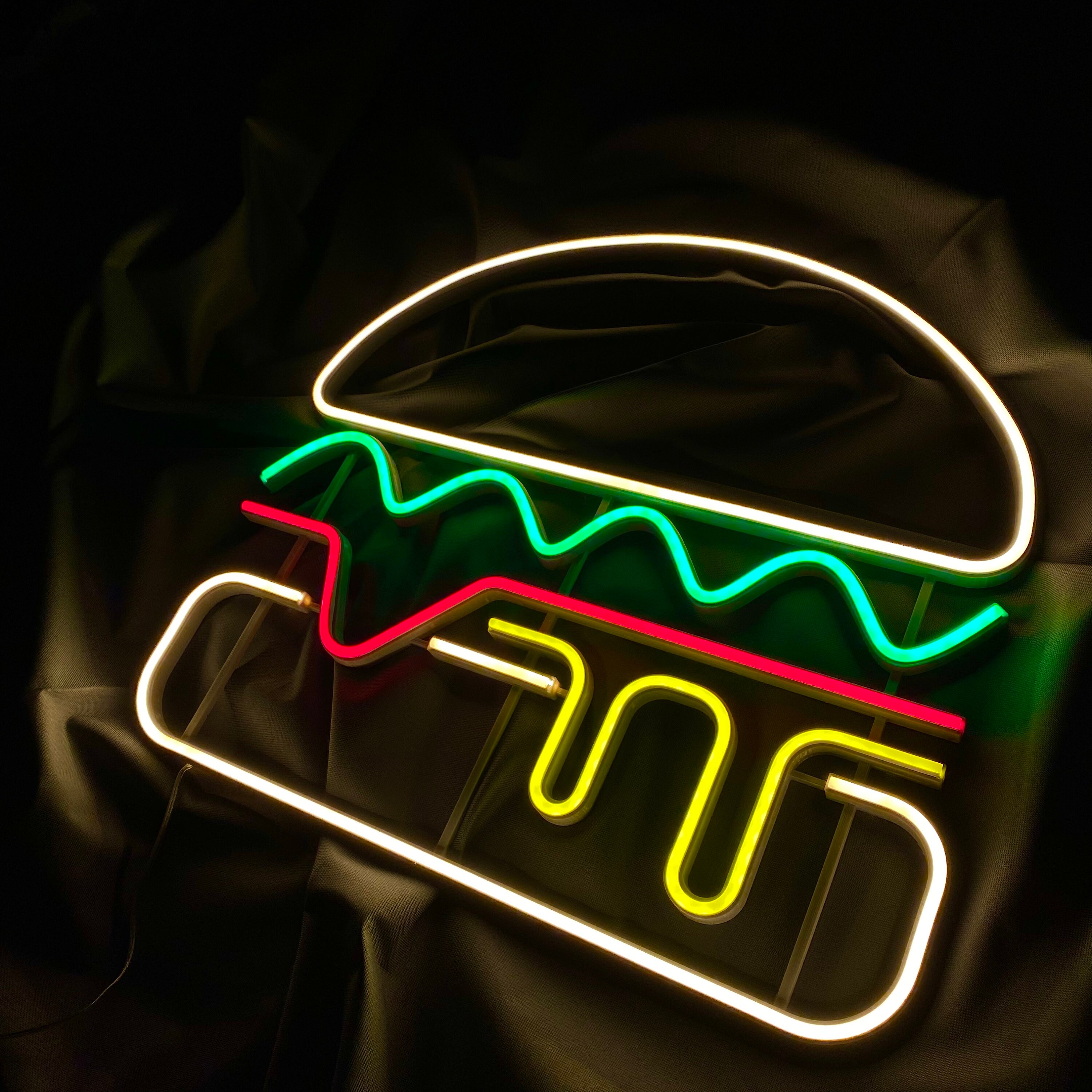 Burger Neon Signs for Food Lovers | Wall Decor Restaurant | Burgers ...